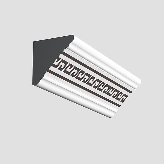 Greek Key Trim 3D Model with Low Polygon Style
