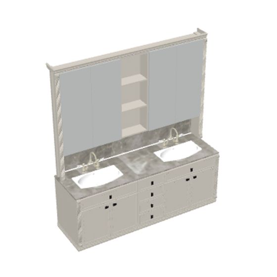 Elegant Bathroom Vanity 3D model for Modern Interiors