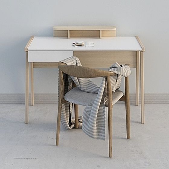 Modern Study Desk 3D model