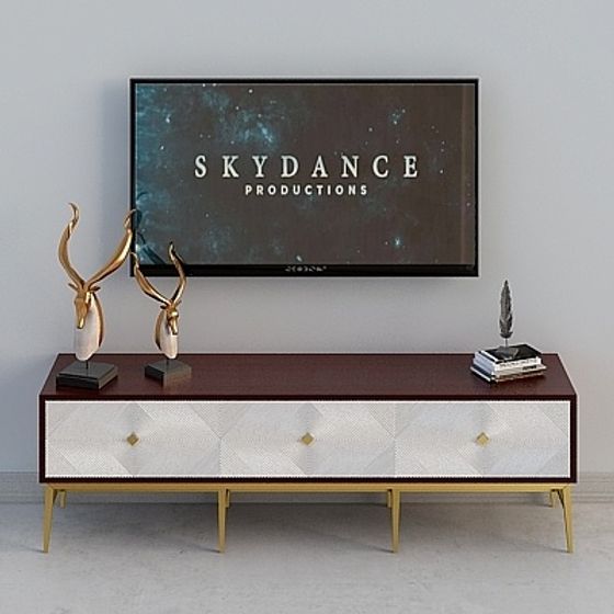Modern Luxe Media Console 3D model