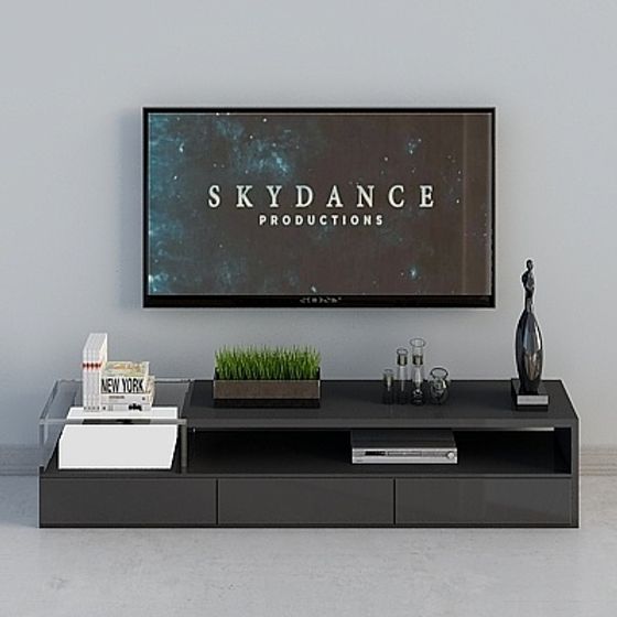 Sleek Modern TV Stand 3D model