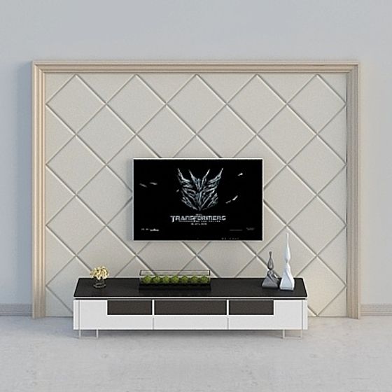 Stylish Low-Poly TV Wall Frame – Diamond Pattern Design