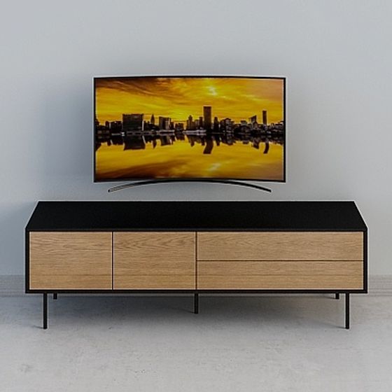Sleek Modern TV Stand 3D model