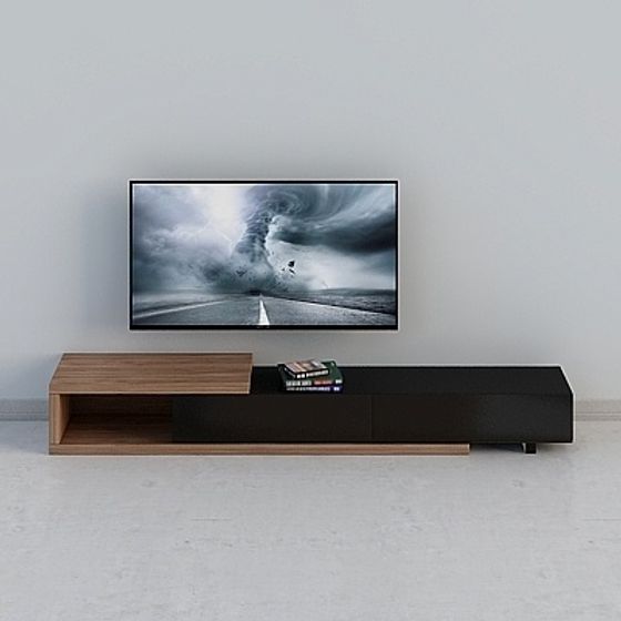 Modern Low-Poly TV Stand 3D model