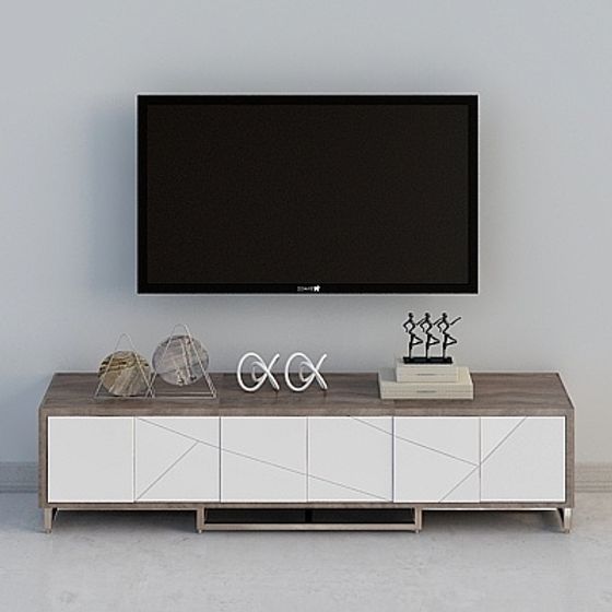 Stylish Minimalist TV Cabinet 3D model