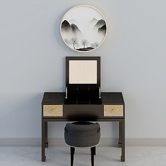 Sleek Minimalist Dressing Table 3D model