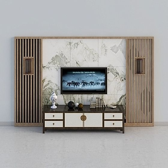 Elegant Modern TV Cabinet 3D model