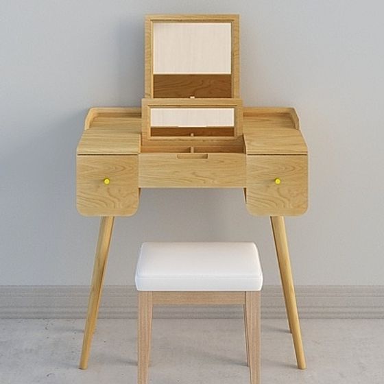 Sophisticated Dressing Table 3D model for Modern Environments