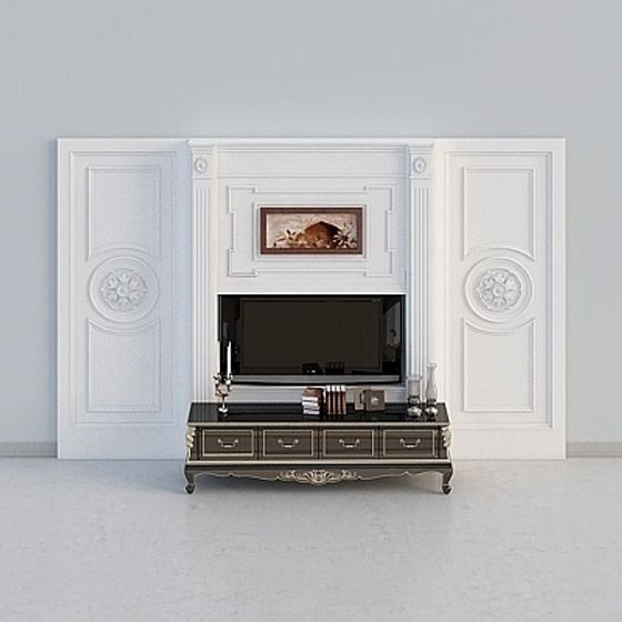 Classic TV Console 3D model