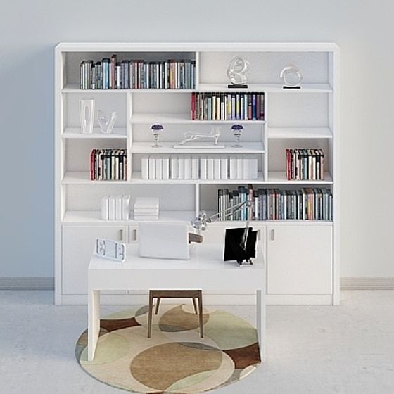 Urban Library 3D model for Contemporary Spaces