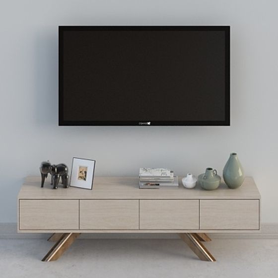 Minimalist TV Stand 3D Model