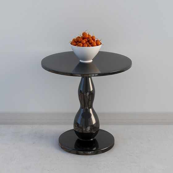 Sleek Low-Poly Round Table 3D Model