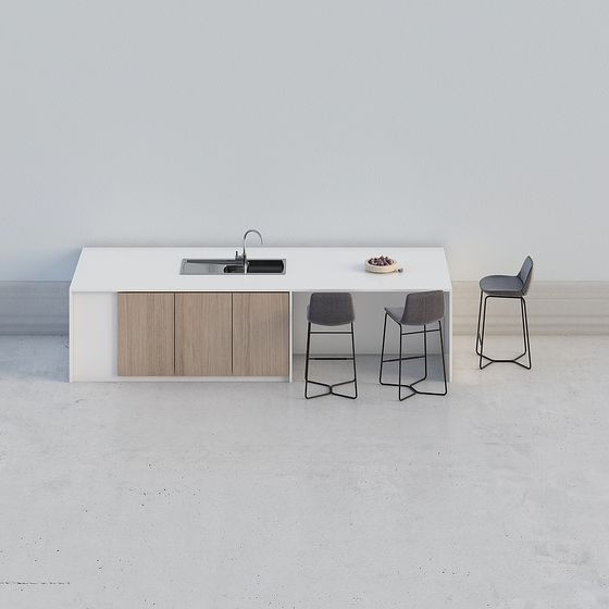 Modern Urban Kitchen 3D model for Creative Projects