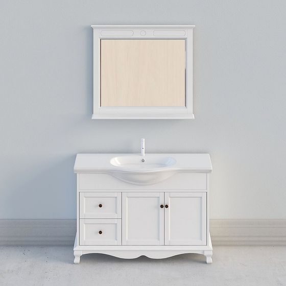 Elegant 3D Bathroom Vanity Model for Modern Design