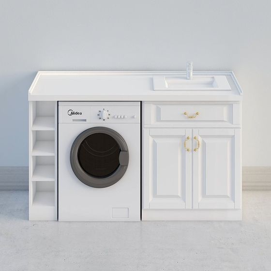 Midea Washing Machine Cabinet 3D model