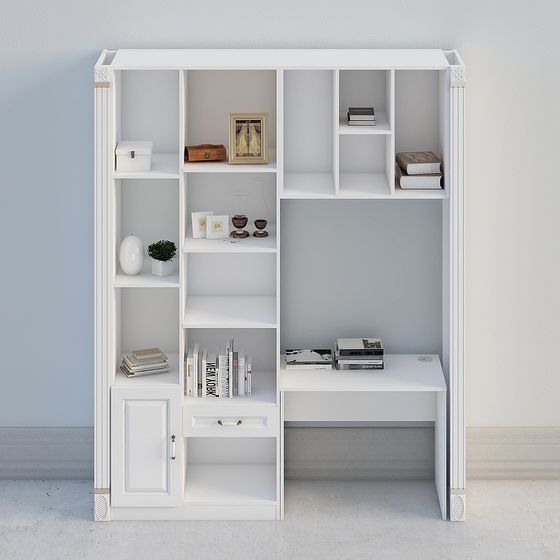 Stylish Bookshelf Set 3D model