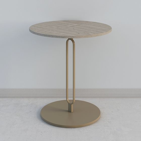 Modern Low Poly Round Table 3D model