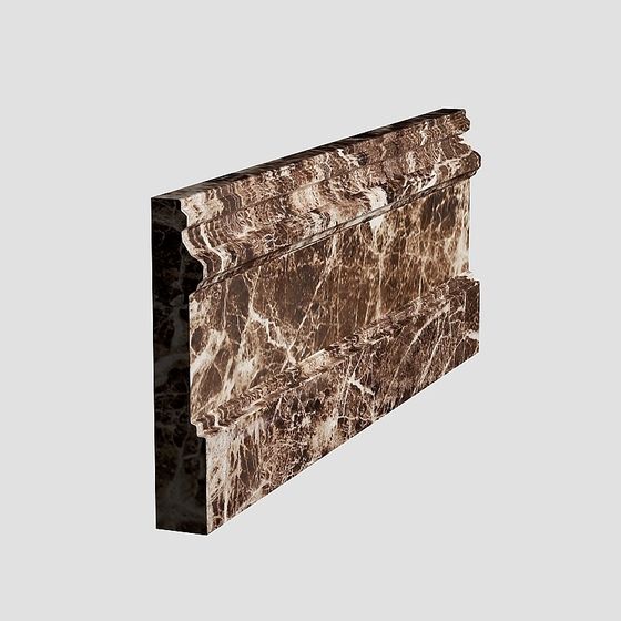 Elegant Low-Poly Marble Pillar 3D model