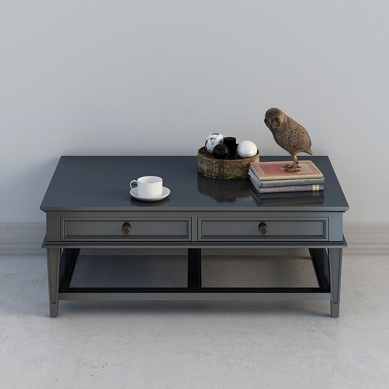 Urban Living Room Side Table 3D Model – Modern Minimalist