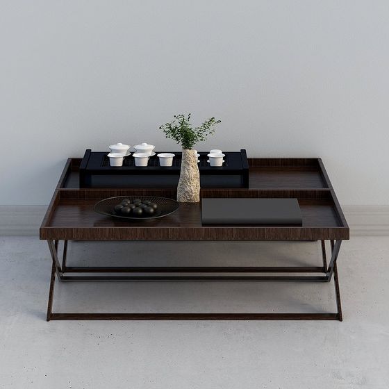 Stylish Tea Table 3D model Blending Modern and Traditional Aesthetics