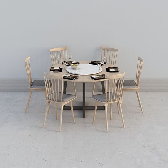 Ensemble de salle à manger en bois de couleur du restaurant de Jane O