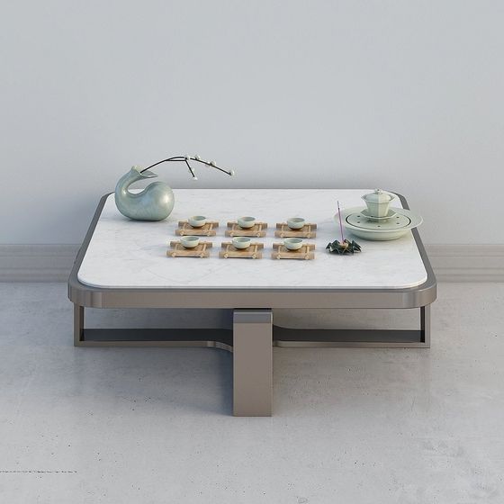 Elegant Low-Poly Coffee Table 3D model Design