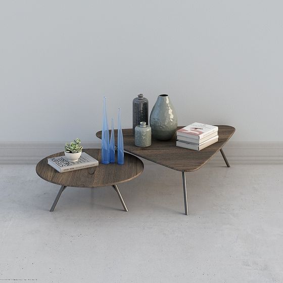 Sleek Low-Poly Coffee Table 3D model