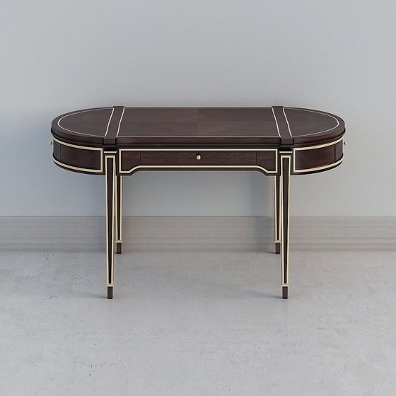 Elegant Semi-Elliptical Table 3D model