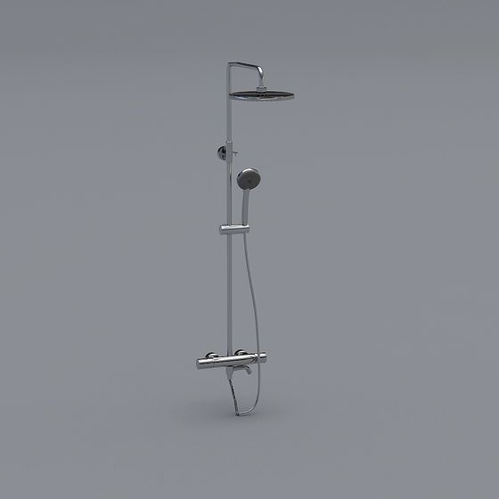 Sleek Shower System 3D model for Contemporary Spaces