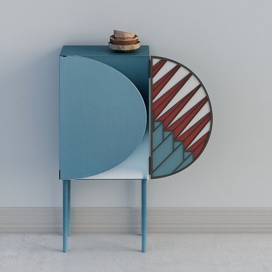 Abstract Art Cabinet 3D model