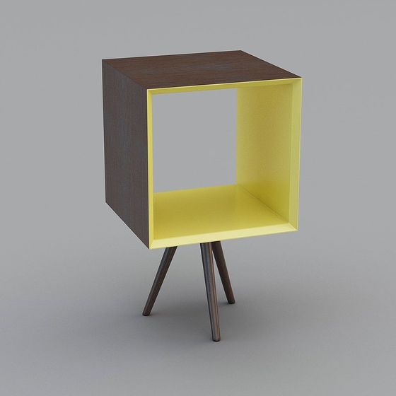 Mid-Century Modern Cube Shelf 3D model