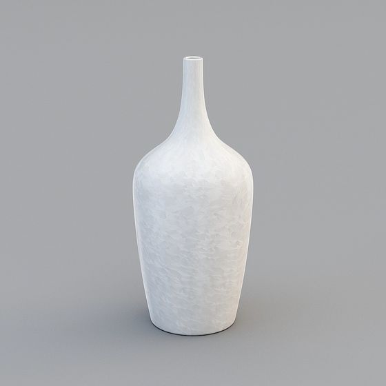 Pure Bottle Low Poly 3D Model – White Minimalist Design
