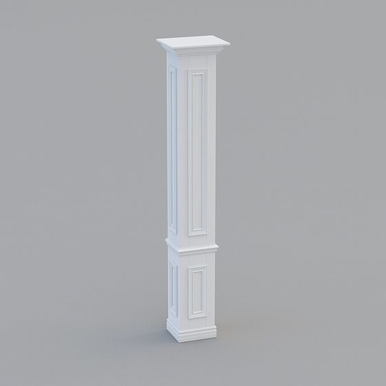 Elegant Low-Poly Column 3D model for Modern Design