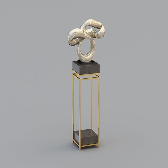 Abstract Sculpture Stand 3D model for Modern Art