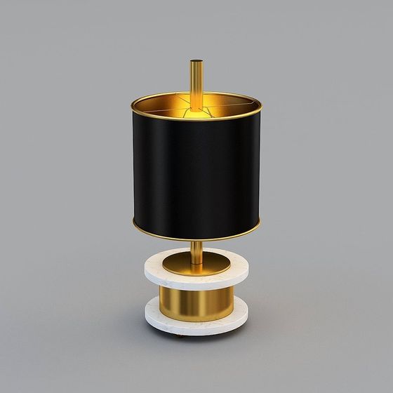 Chic Low-Poly Table Lamp 3D model for Modern Spaces