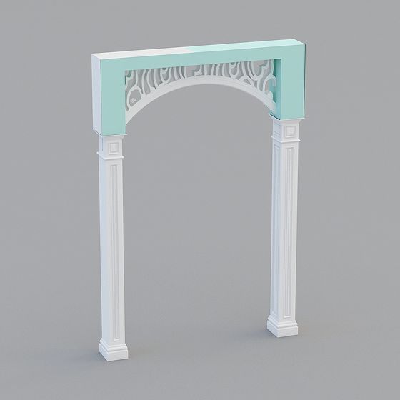 Elegant Low-Polygon Architectural Arch 3D model