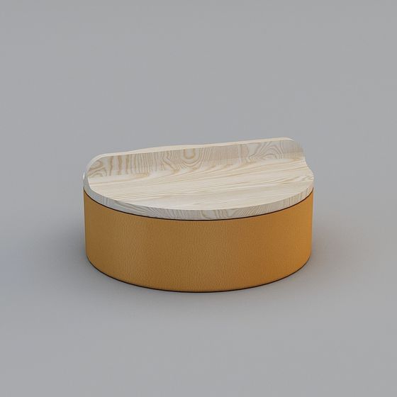 Streamlined Wooden Coffee Table 3D model