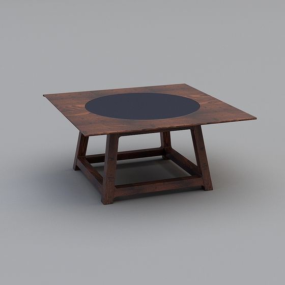 Retro Square Coffee Table 3D model