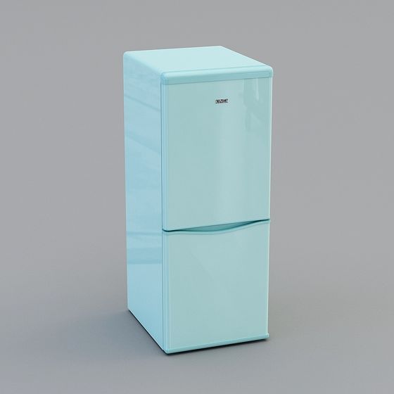 Retro Refrigerator 3D model with Low Polygon Design