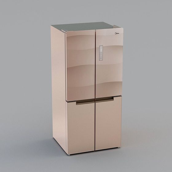 Elegant Midea Refrigerator 3D model for Modern Spaces
