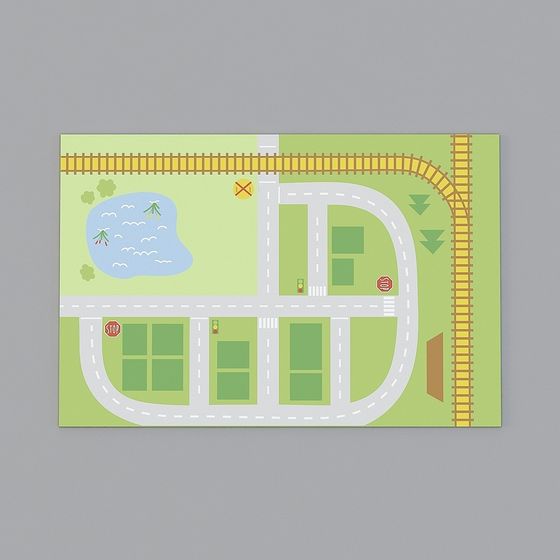 Charming City Path 3D model for Creative Projects