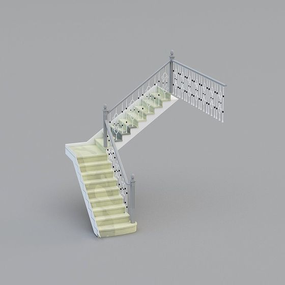 Elegant Staircase 3D model for Creative Spaces