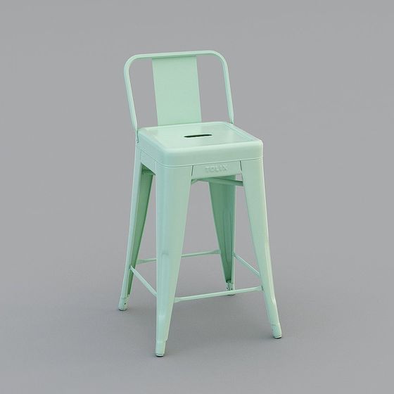 Stylish Low-Poly Bar Stool 3D Model