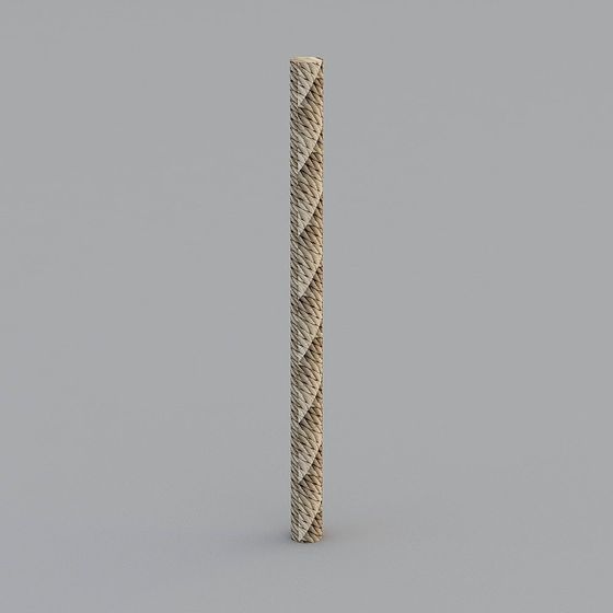 Gray Pillar 3D Model – Architectural Style Free