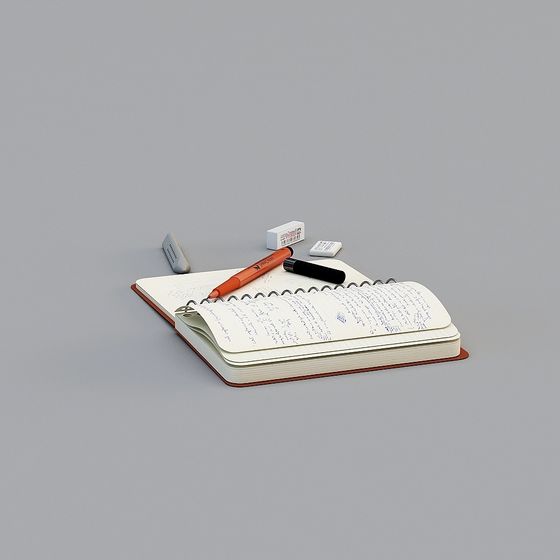 High-Detail Notebook 3D Model for Creative Projects