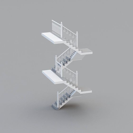 Elegant Spiral Staircase 3D model for Modern Aesthetics