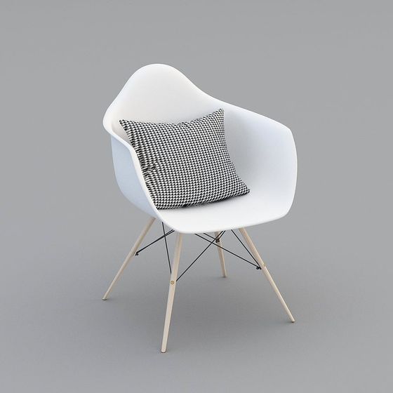 Streamlined Lounge Chair 3D model for Modern Spaces