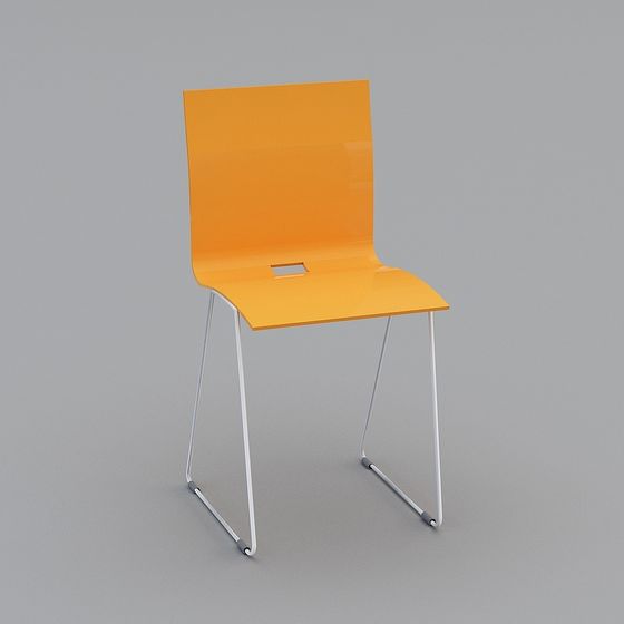 Modern Orange Chair 3D model for Creative Projects