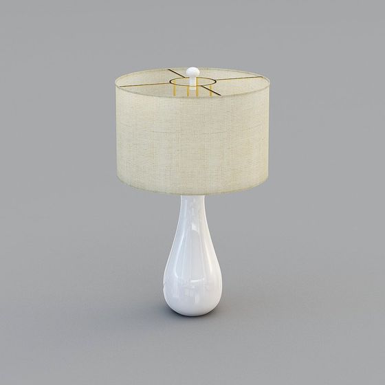 Elegant Low-Poly Table Lamp 3D model