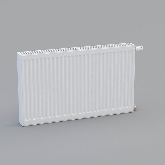 Cozy Low-Poly Radiator 3D Model – Minimalist White Design